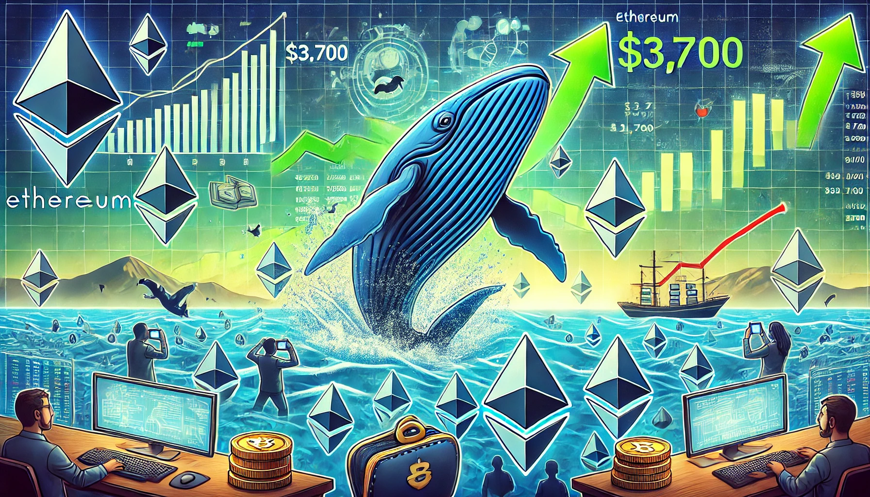 Las Actividades de las Ballenas Impulsan a Ethereum Hacia los $3.700: Indicadores Clave de una ...